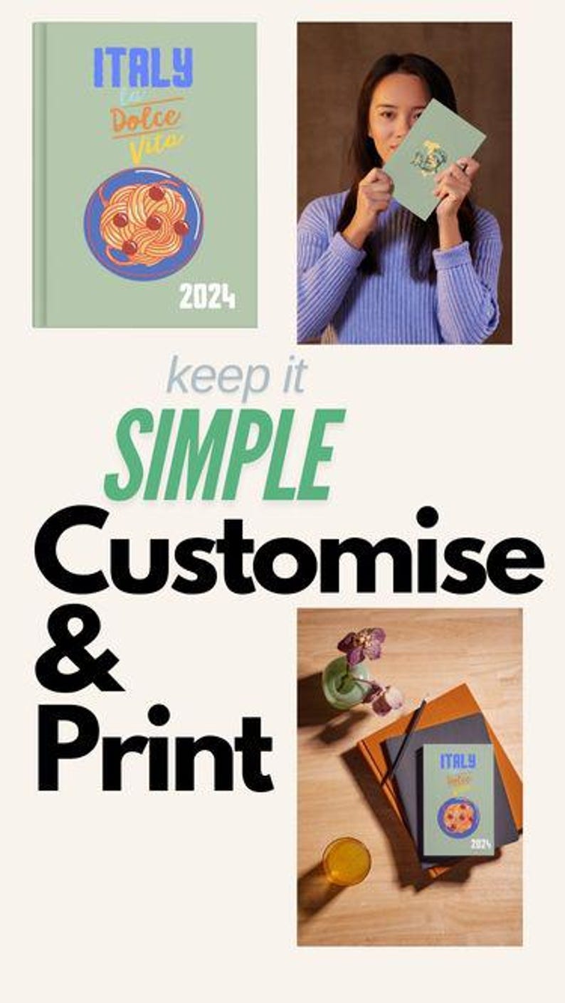Italy Travel Photo Book, Customised Photo Book Cover, European, DIY ...