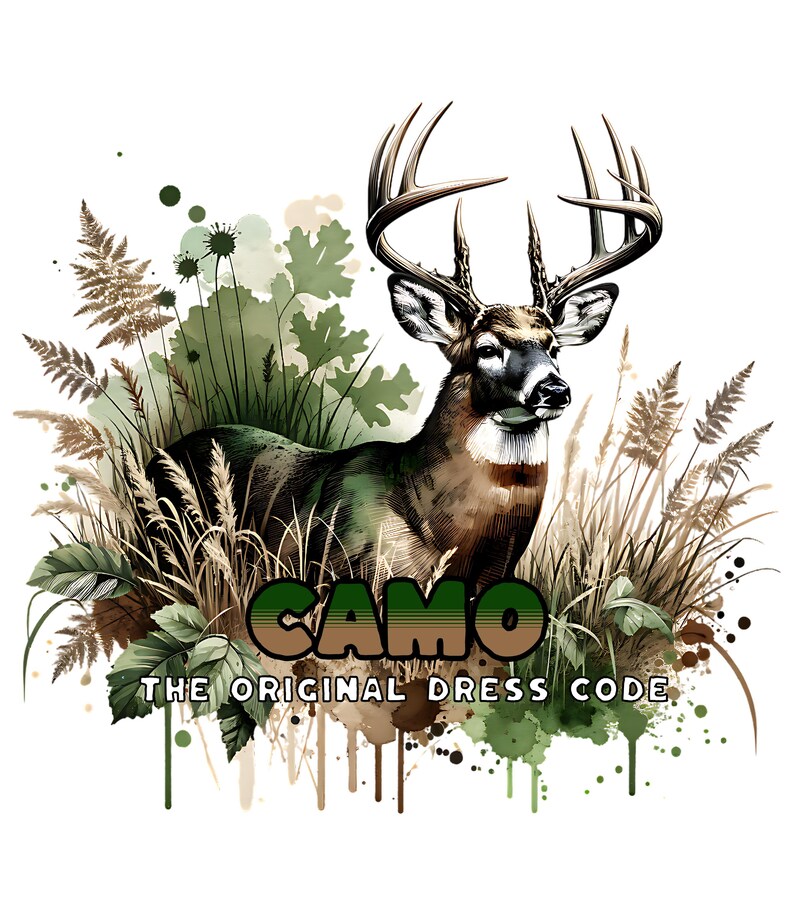CAMO: the Original Dress Code PNG Design | Digital Download | Deer ...