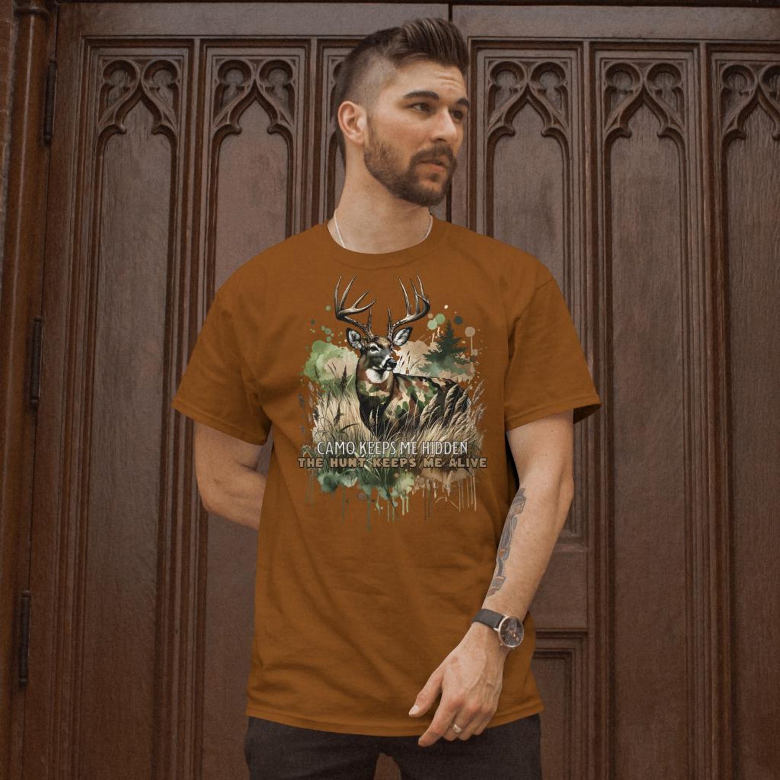 Camo Deer Hunting Png, Hunting T-shirt Design, Hunting Dad Shirt, Cool ...