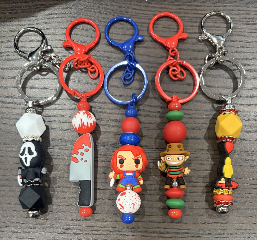 Scary Character Beaded Keychains - Etsy