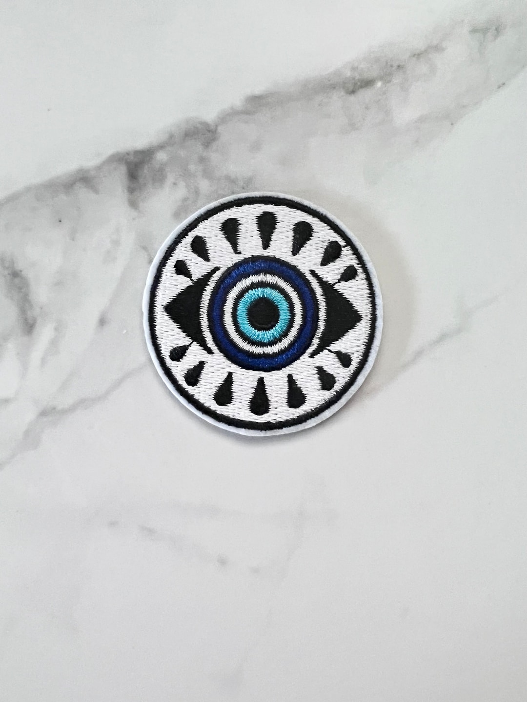 Round Evil Eye Iron on Patch - Etsy