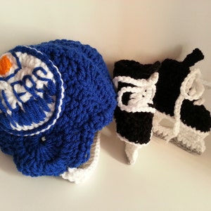 Edmonton Oilers Helmet and Ice Skates, NHL Oilers, Hockey Skates - Etsy