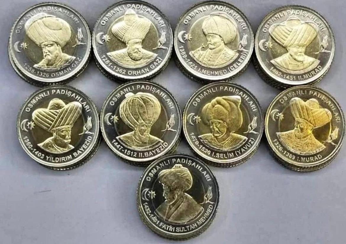 Ottoman Sultans, Ottoman Empire Commemorative Coin, Turkish Mint Series ...