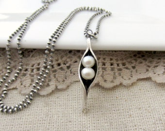Two Peas In The Pod Necklace Best Friends Jewelry Peapod | Etsy