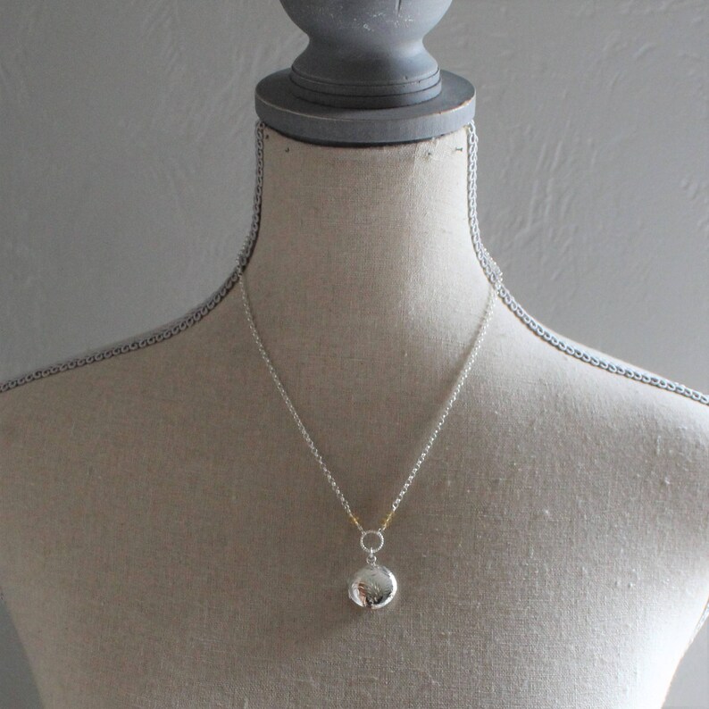 Citrine Locket, November Birthstone Locket, Round Locket Necklace ...