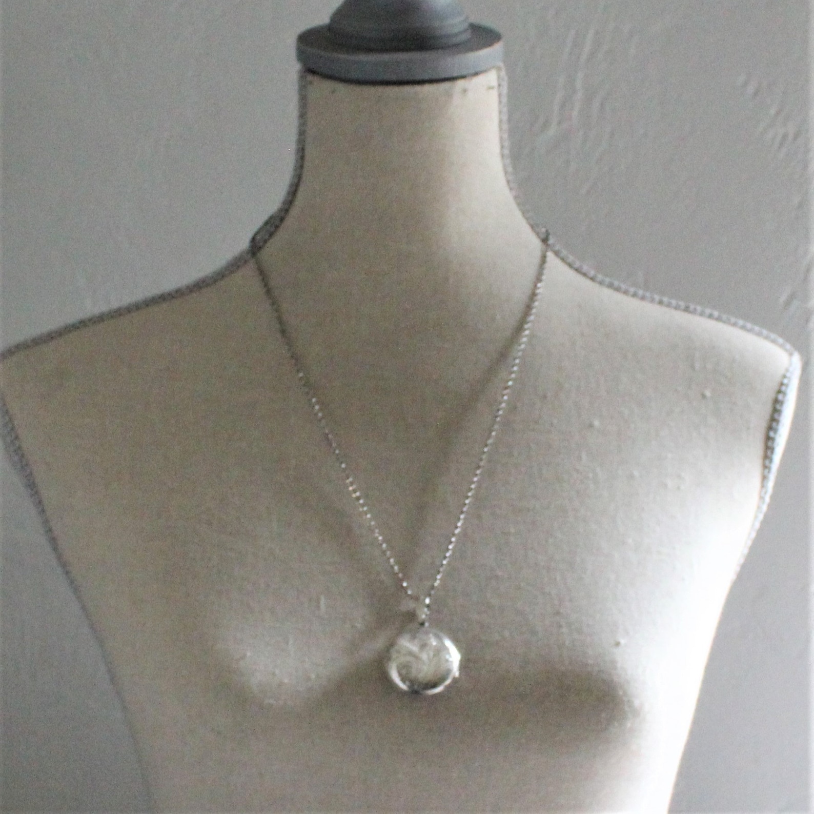 Sterling Silver Locket Necklace Custom Necklace Round | Etsy