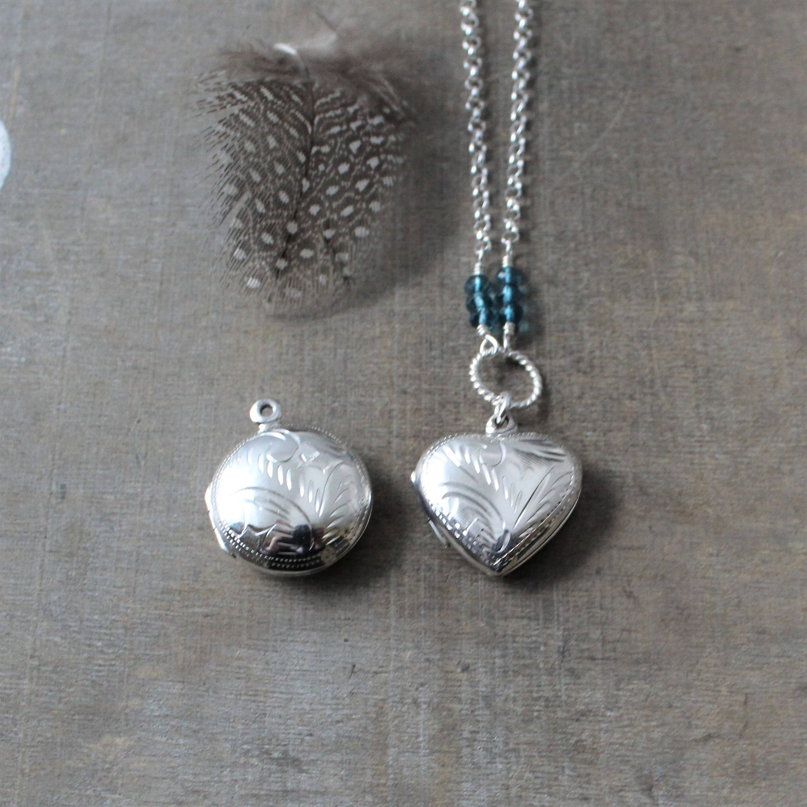 December Birthstone Locket, London Blue Topaz Locket, Photo Locket ...