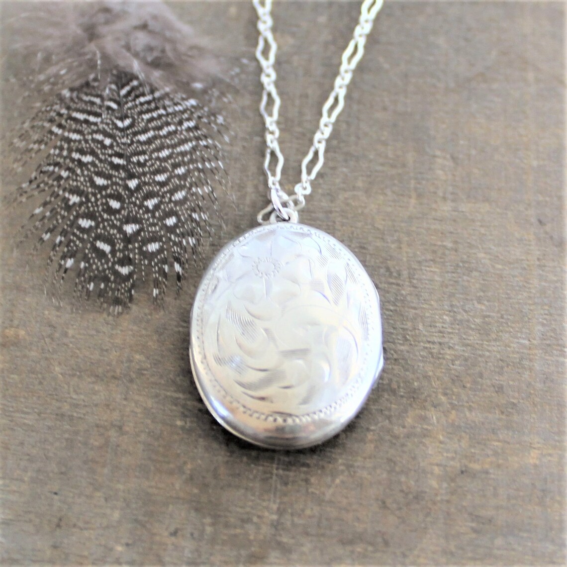 Large Silver Locket Necklace Wedding Locket Oval Locket - Etsy