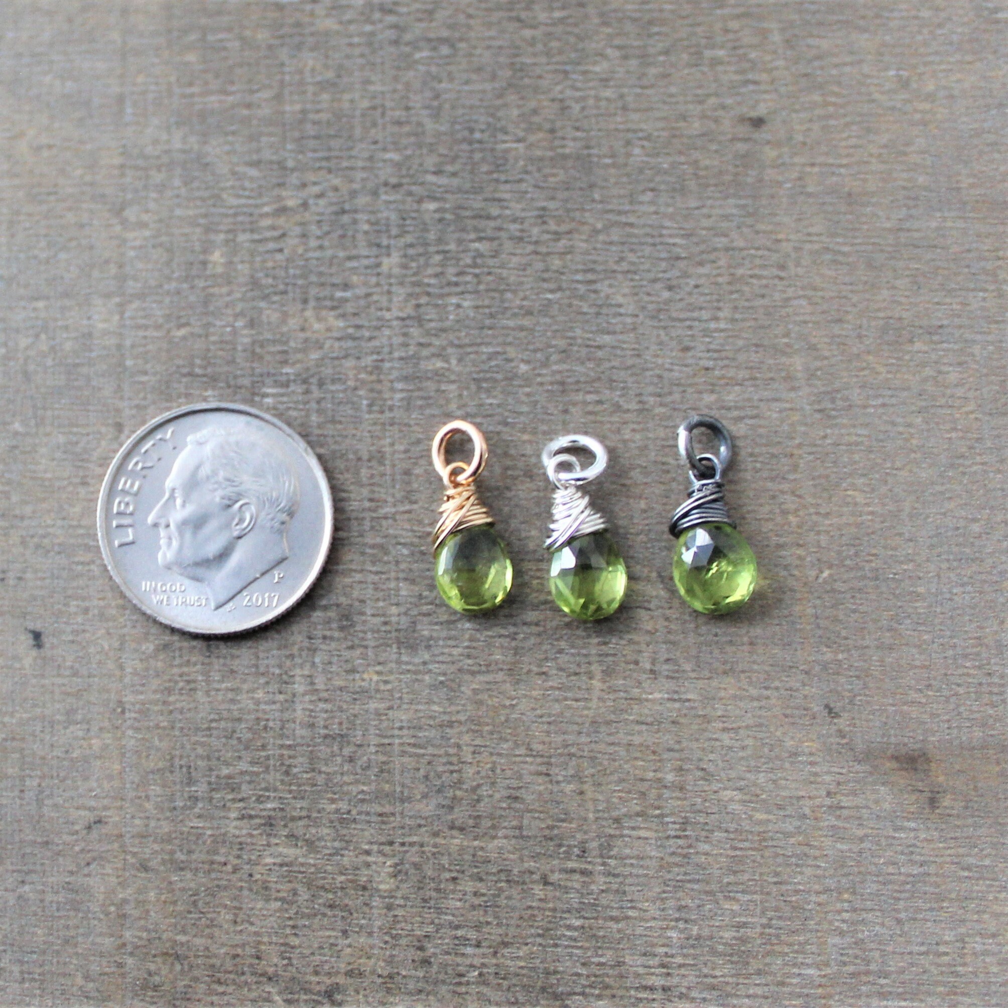 Peridot Charm August Birthstone Charm Peridot Pendant - Etsy