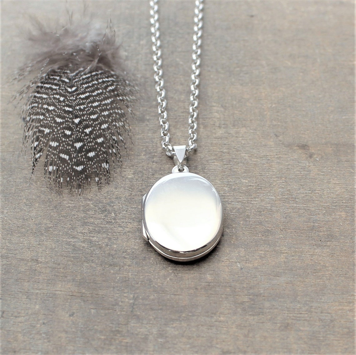 Modern Locket Necklace Sterling Silver Locket Pendant Silver - Etsy