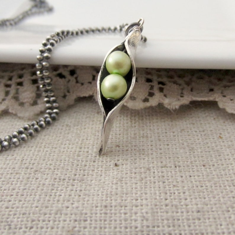 Two Peas in a Pod Necklace 2 Peas in a Pod Jewelry Best - Etsy