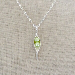 Two Peas in the Pod Necklace, Best Friends Jewelry, Peapod Necklace, 2 ...