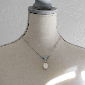 Locket Necklace, December Birthstone Locket, Blue Topaz Necklace ...