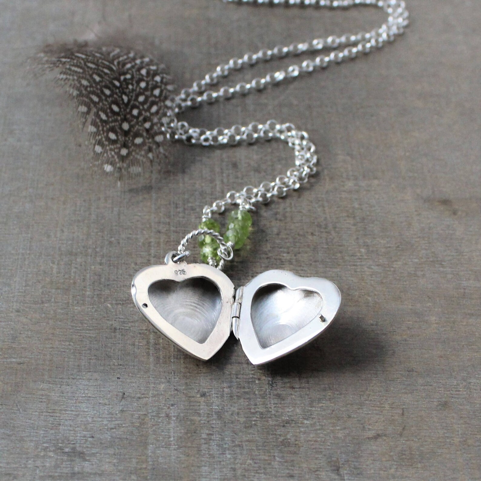 August Birthstone Locket Peridot Locket Photo Locket | Etsy