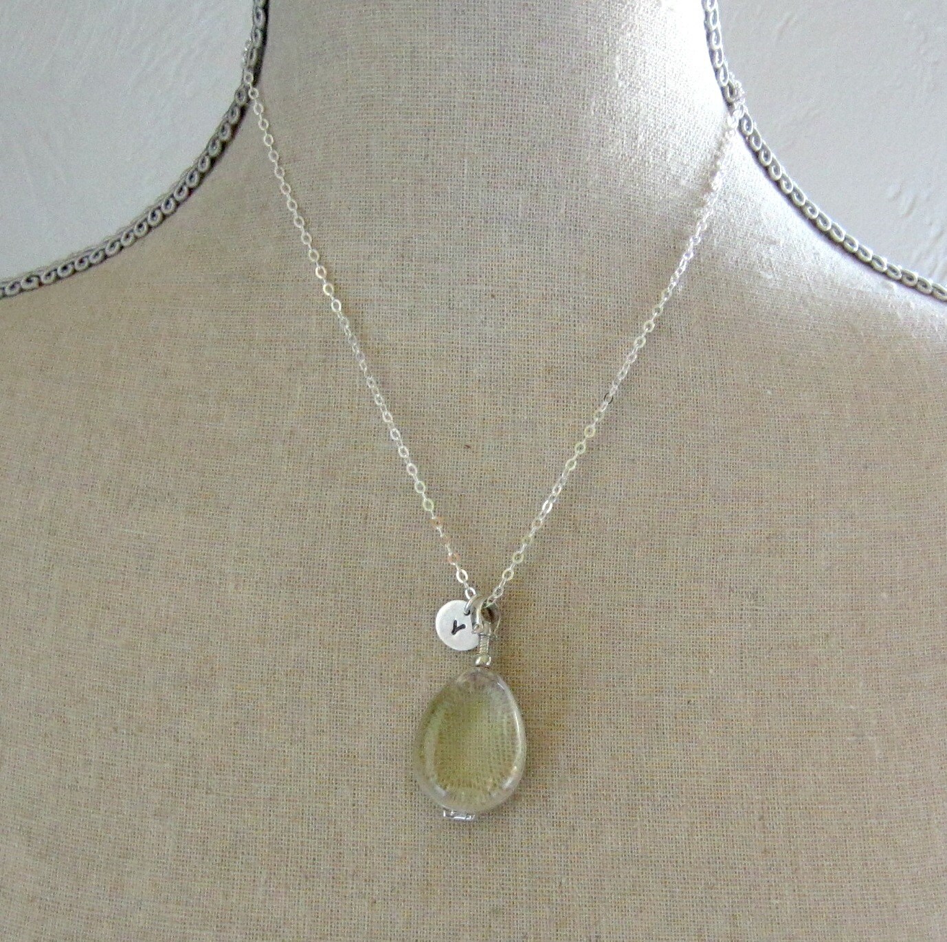 Glass Pendant Locket Glass Locket Necklace Clear Locket - Etsy