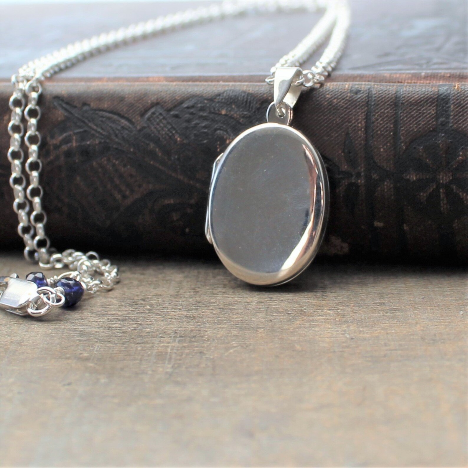 Modern Locket Necklace Sterling Silver Locket Pendant Silver | Etsy