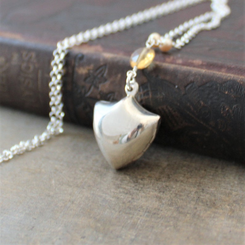 Sterling Silver Locket Necklace Plain Locket Pendant Modern - Etsy