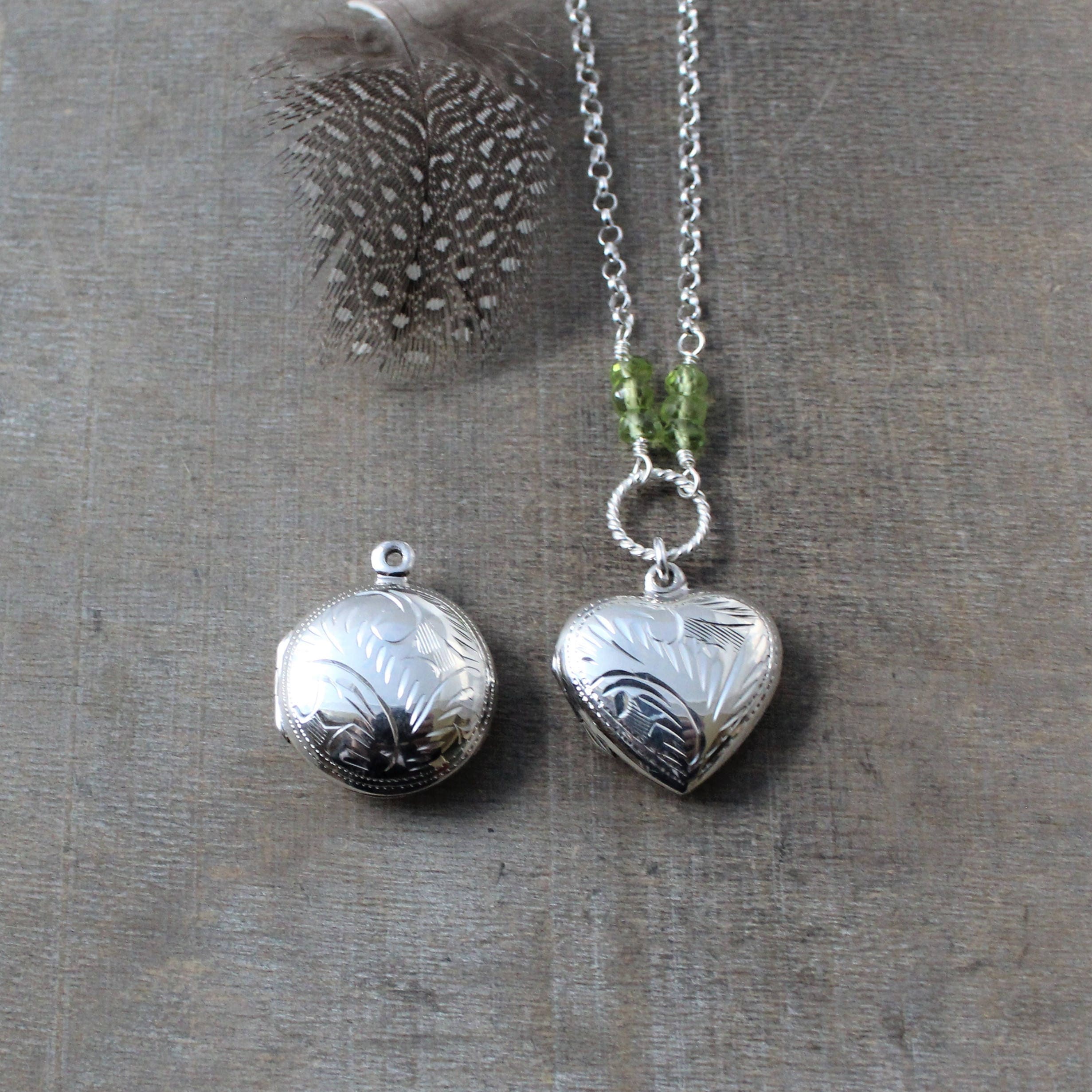 August Birthstone Locket Peridot Locket Photo Locket | Etsy