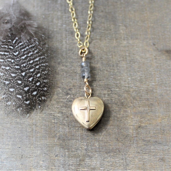 Locket With Cross - Etsy