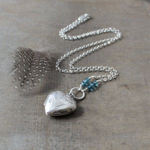 December Birthstone Locket, London Blue Topaz Locket, Photo Locket ...