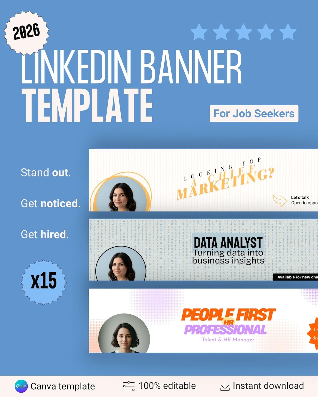 Linkedin Banner Templates for Job Seekers | Canva Editable Linkedin ...