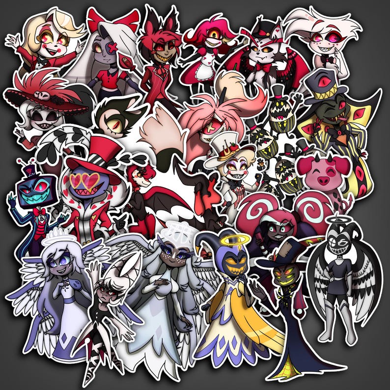 Hazbin Hotel Stickers (individual) - Etsy