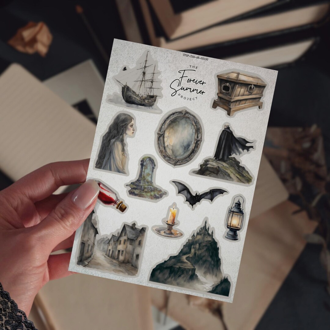 Nosferatu Sticker Sheet | Gothic Horror, Romantic, Gothic, Vampire, Bat ...