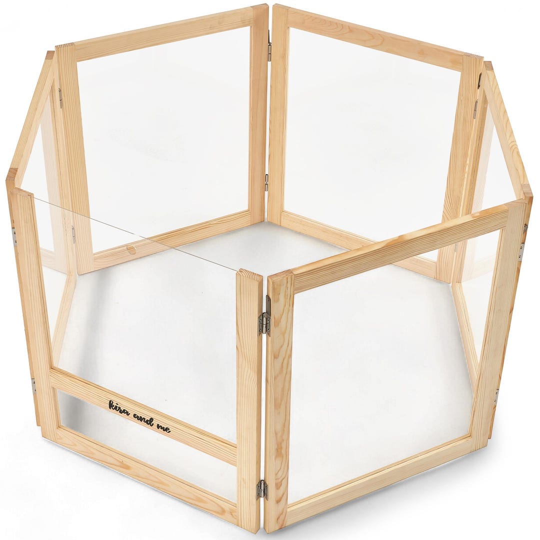 Emma Dog Playpen Puppy Run solid Wood Acrylic Glass Puppy Playpen ...