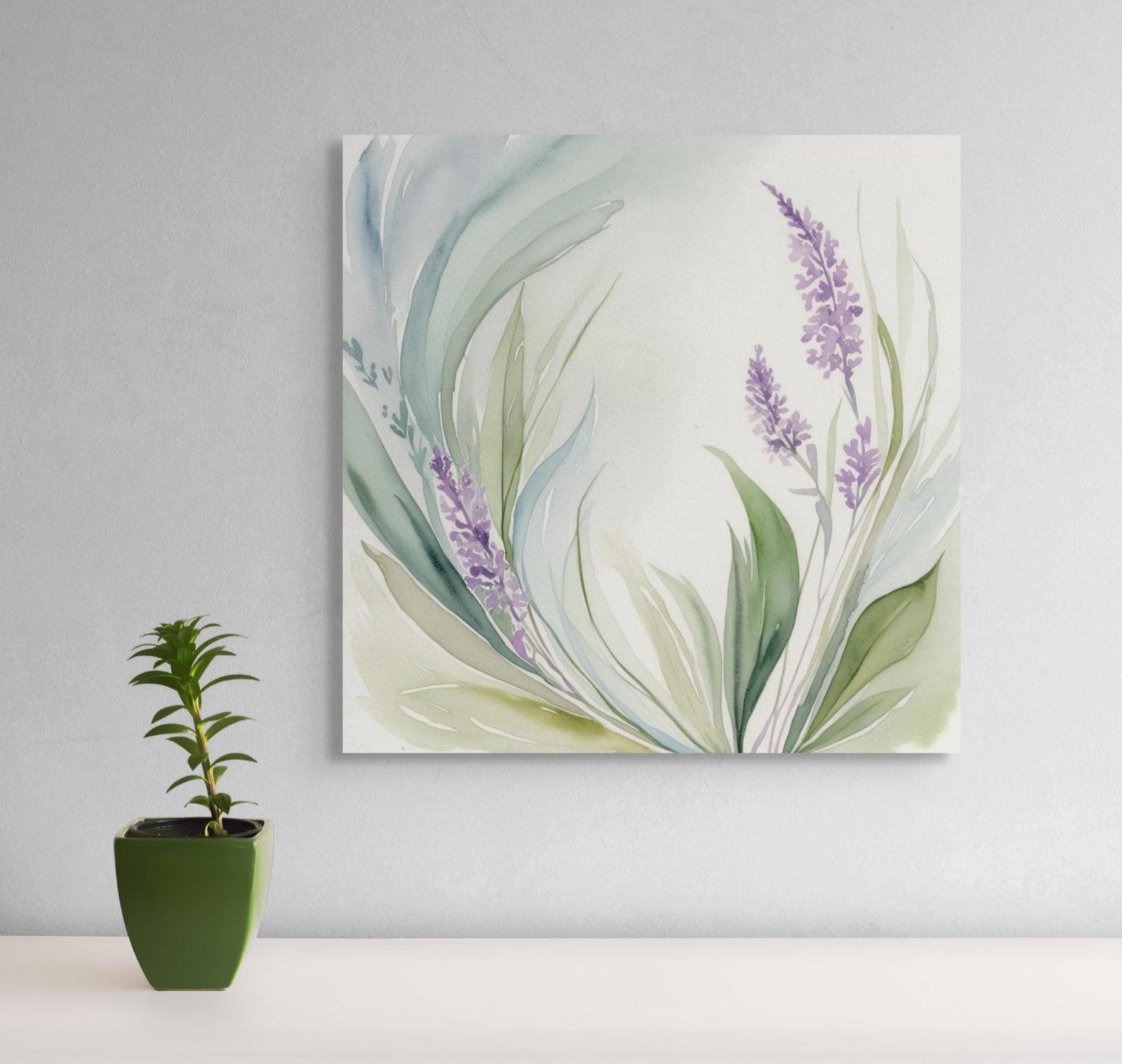 Watercolor Floral Art Print Pastel Wall Art Demure Poster Downloadable ...