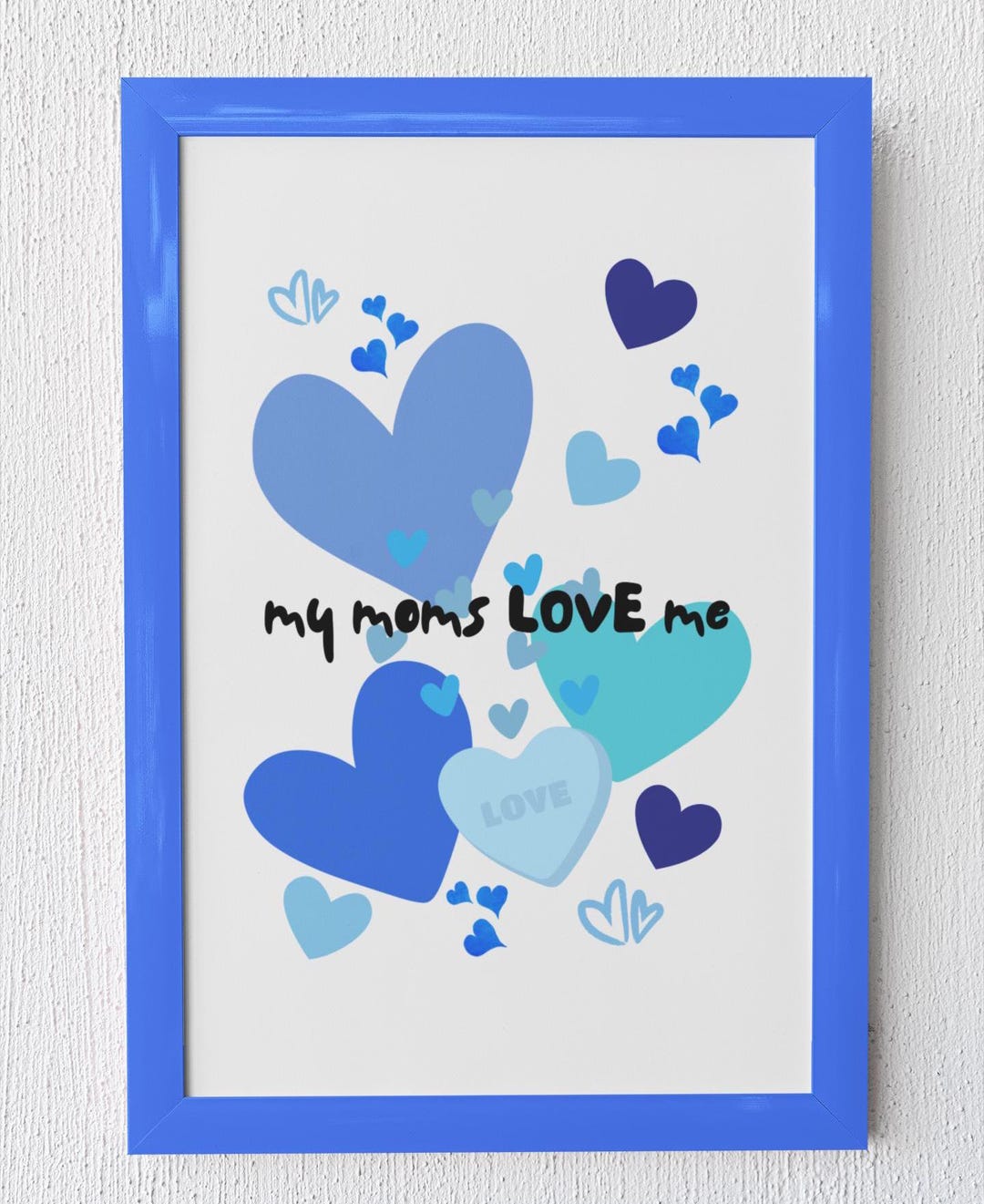 Blue Hearts Baby Boy Nursery Print: Love is Love (digital Download) - Etsy