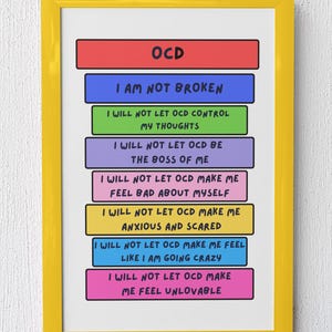 OCD Therapy Tool Neurospicy Mental Health Print Obsessive Compulsive ...
