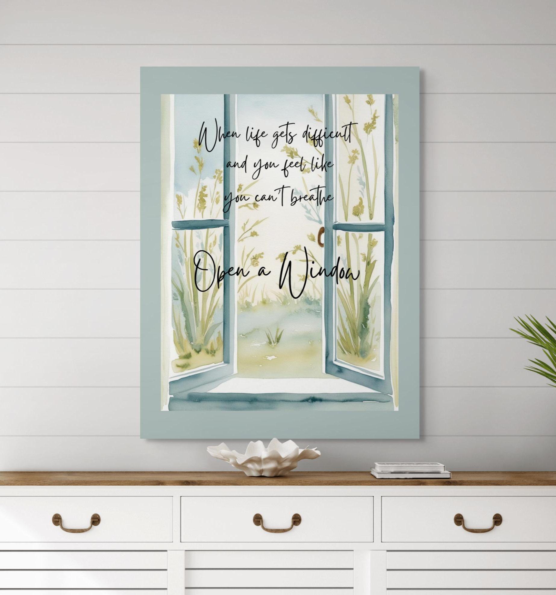 Watercolor Typography Art Print Positive Wall Art Motivational Quote ...