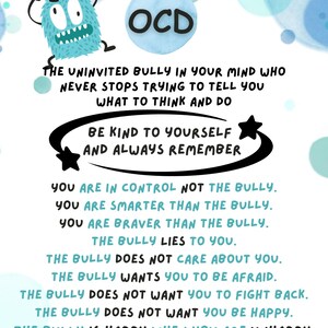 OCD Therapy Tool Neurospicy Mental Health Typography Print Obsessive ...
