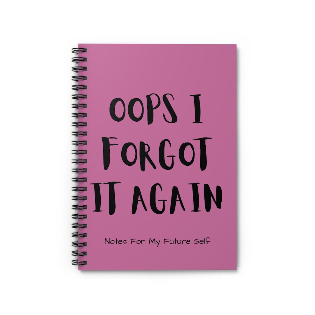 Oops I Forgot Pink Spiral Notebook - Retirement Gag Gift - Etsy