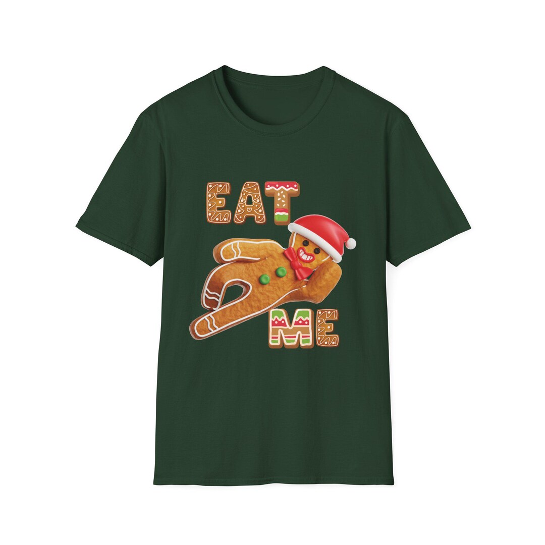 Funny Gingerbread Man Christmas T-shirt, Eat Me Holiday Tee - Etsy