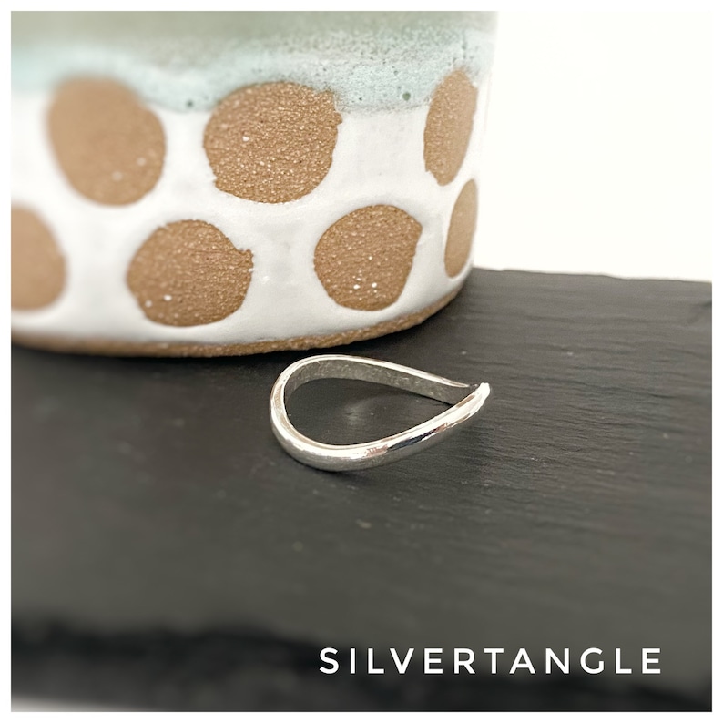 Smooth Silver Wavy Hallmarked Thumb Ring Sterling Silver - Etsy