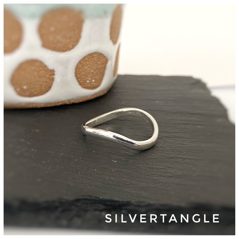 Smooth Silver Wavy Hallmarked Thumb Ring Sterling Silver - Etsy