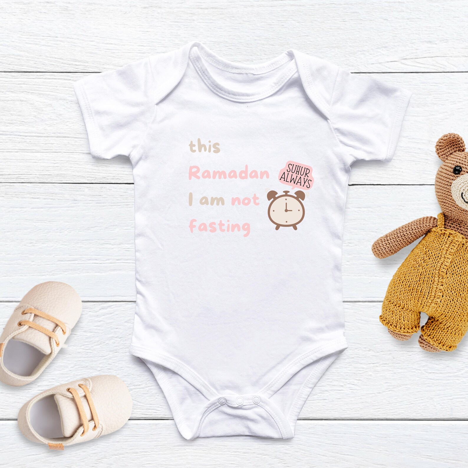 Ramadan Baby, Suhur, Muslim Clothing, Islamic Baby Onesie Pink, Ramadan ...