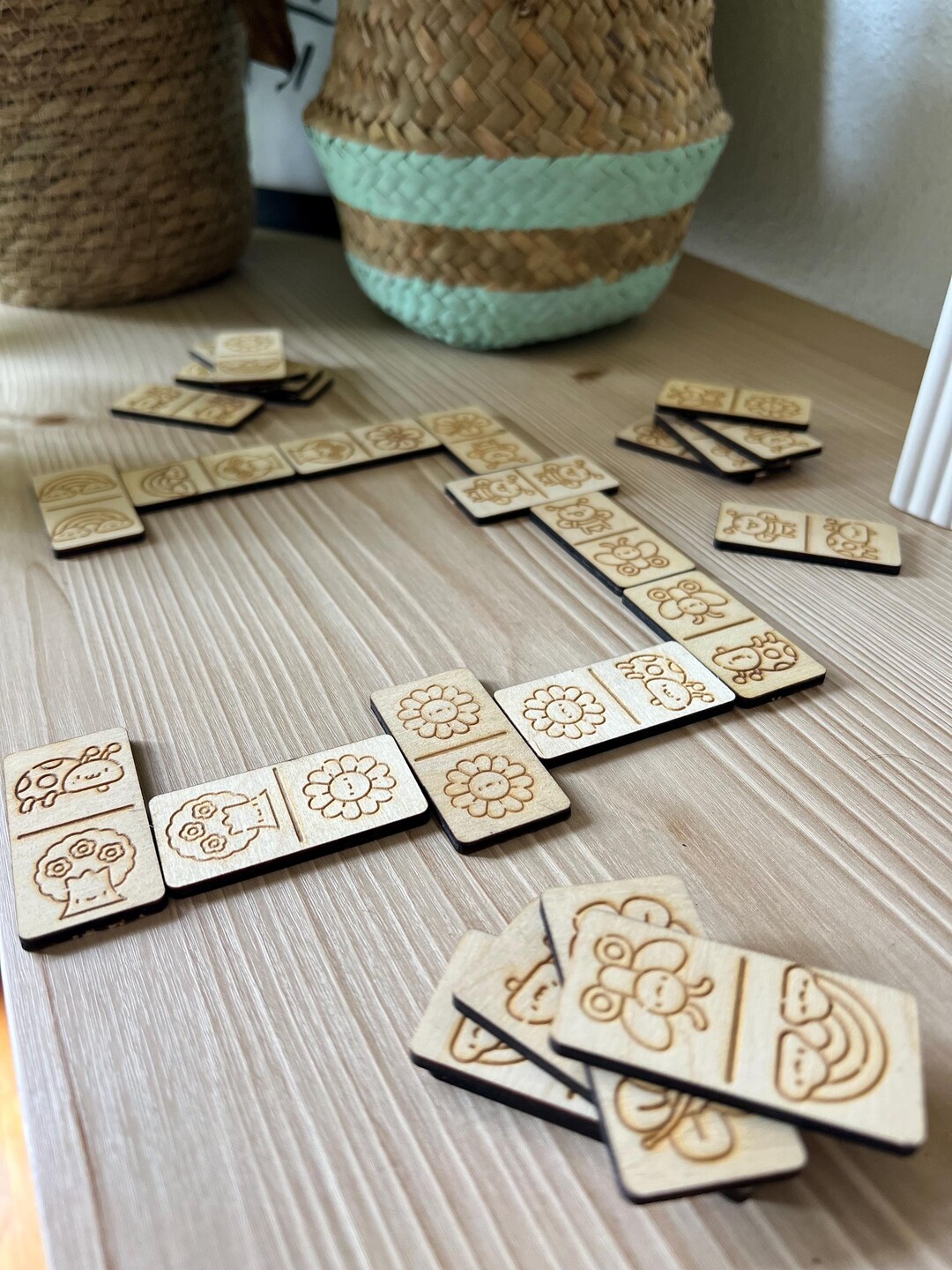 Spring-themed Domino Game Laser Cut File SVG & PNG Digital Download DIY ...