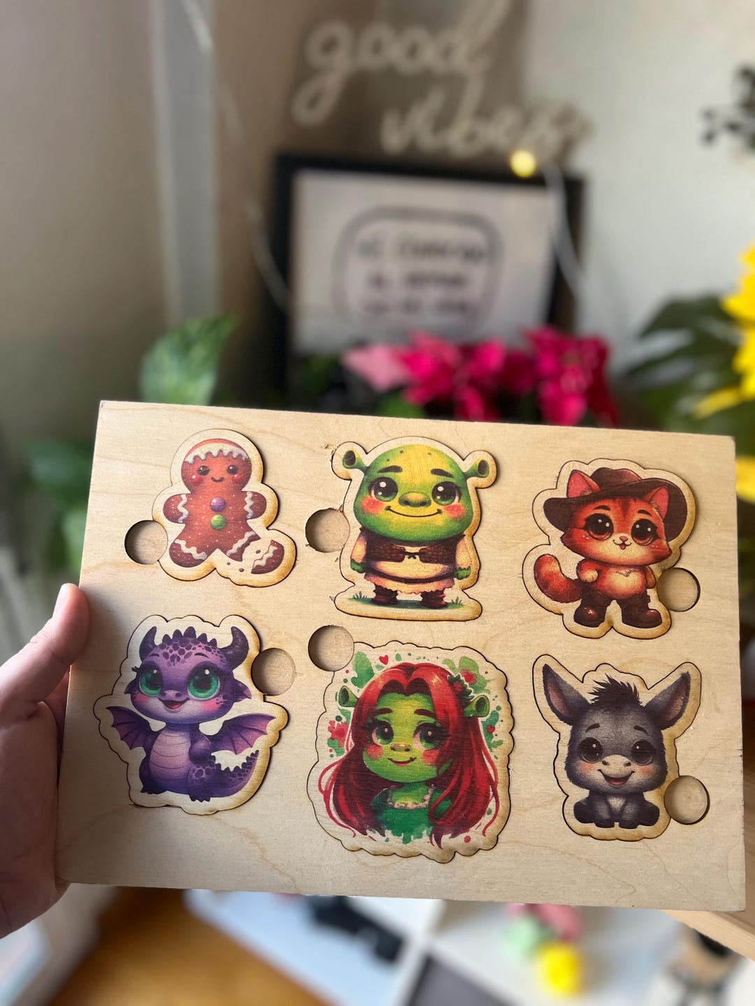 Wooden Jigsaw Puzzle, Shrek Theme, Laser-cut, Featuring Shrek, Fiona ...