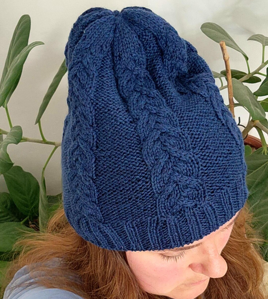 Twisted Cable Knit Hat PDF Pattern - Easy DIY Beanie Tutorial for ...