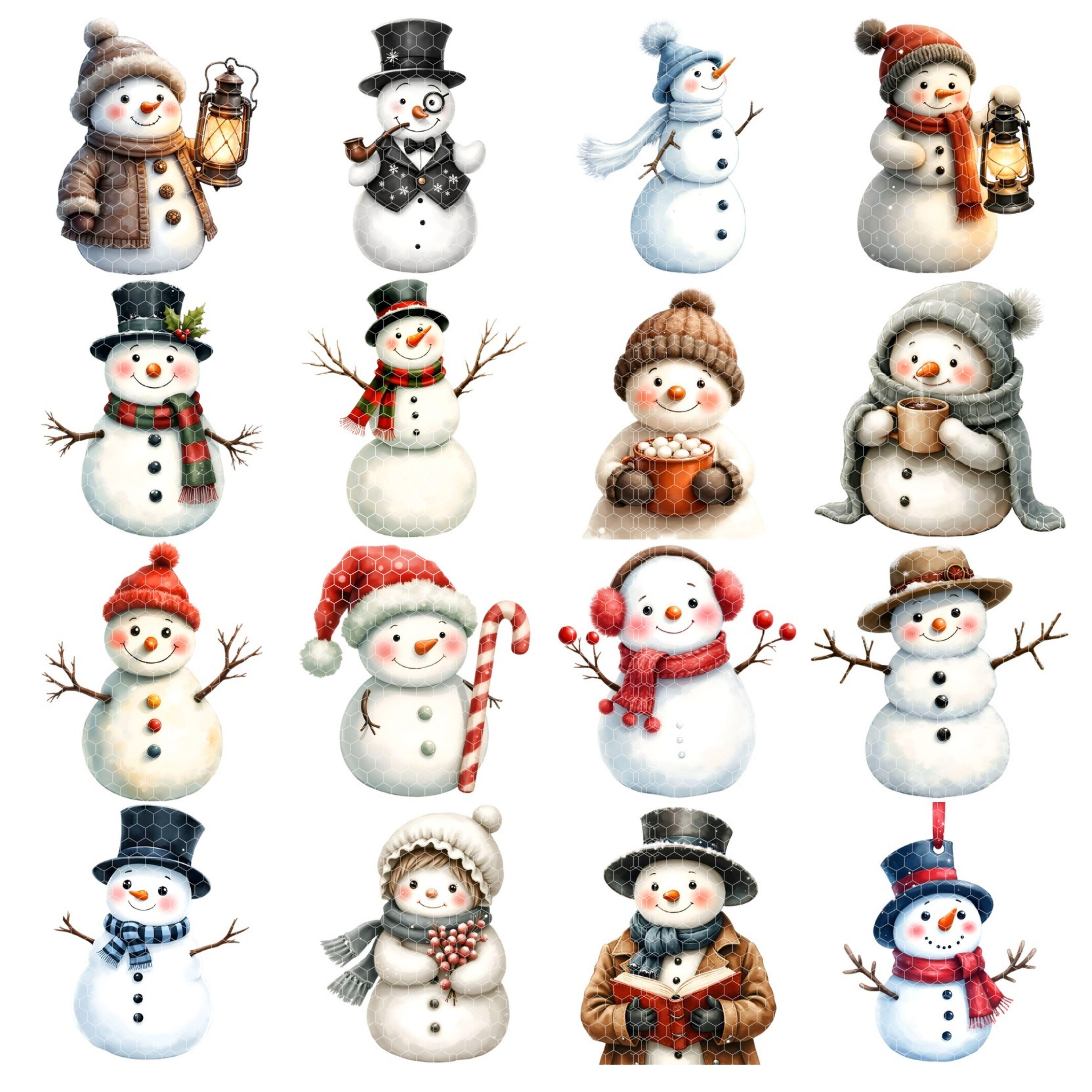 Snowman Clipart Transparent PNG | Snow Winter Christmas Pngs | Holiday ...