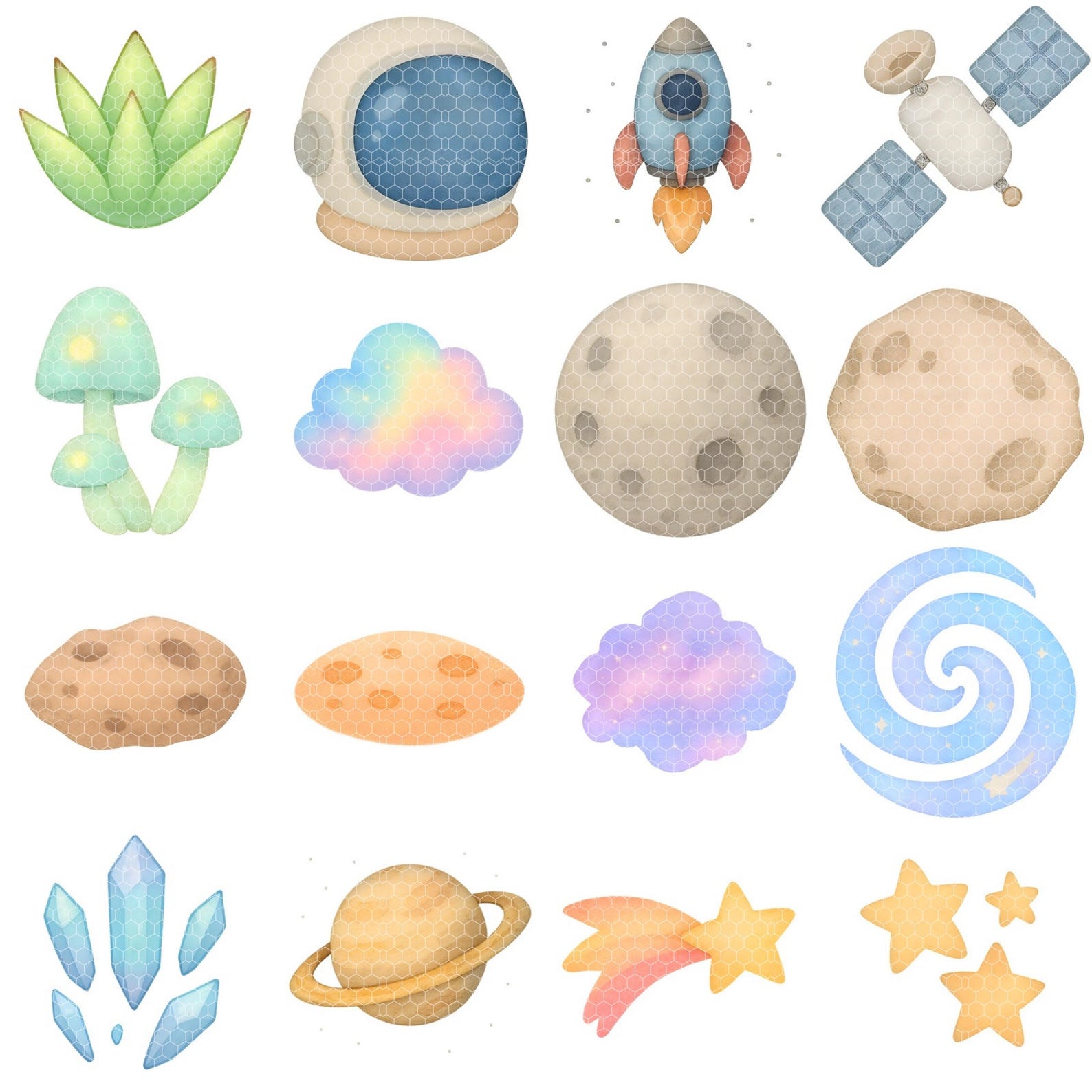 Baby Space Dinosaur Clipart Transparent PNG | Watercolor Outer Space ...