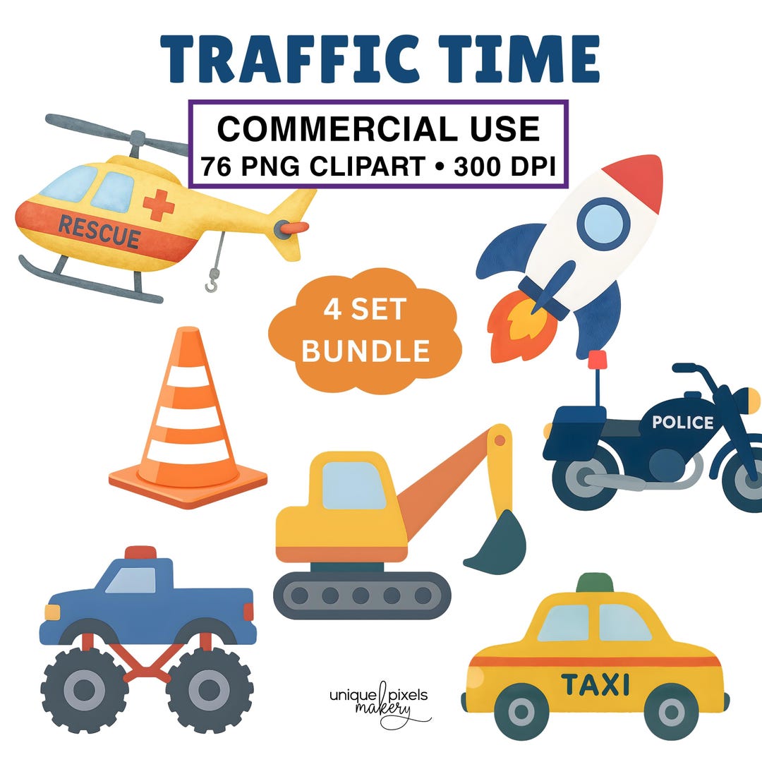 Transportation Clipart Transparent PNG | Vehicles Cars Trucks Train ...
