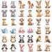 Cute Baby Animal Pairs Clipart Watercolor PNG | COMMERCIAL USE ...