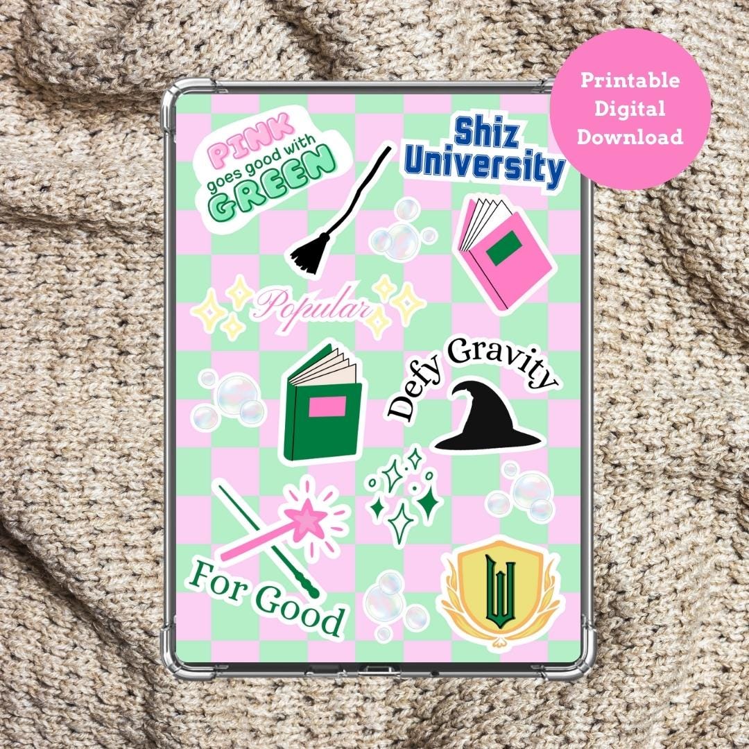 Wicked Witch Pink and Green Printable Kindle Insert for Clear Case ...