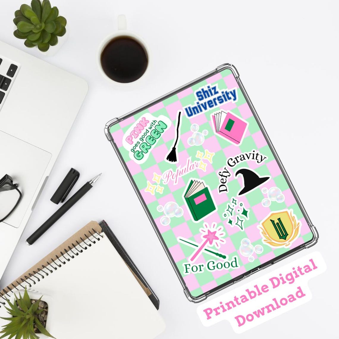 Wicked Witch Pink and Green Printable Kindle Insert for Clear Case ...