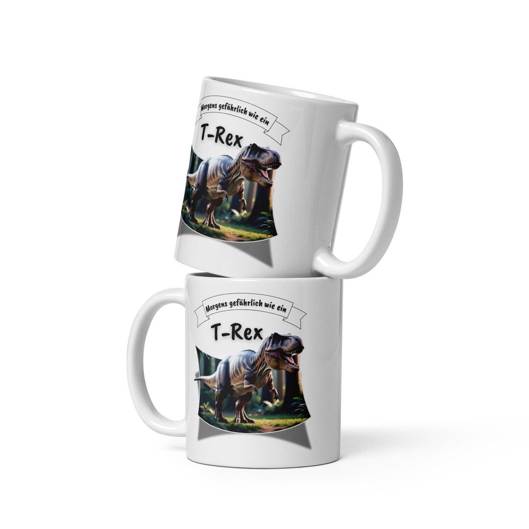 Dinosaur T-rex Mug 3D Effect – Funny Adventurous Mug With Realistic ...
