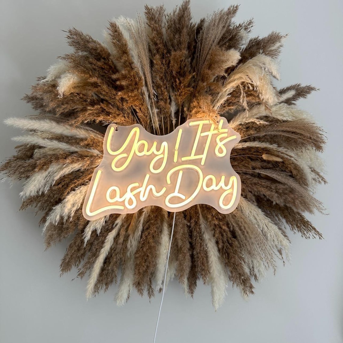 Pampas Dried Flower | Wall Art |wall Decor | Pampas Grass Decor | Neon ...