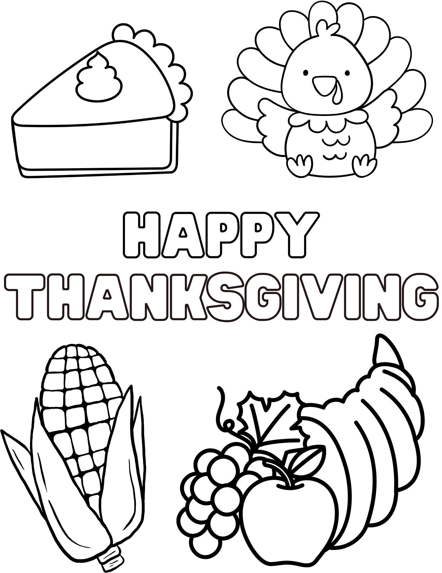 Thanksgiving Coloring Pages - Etsy